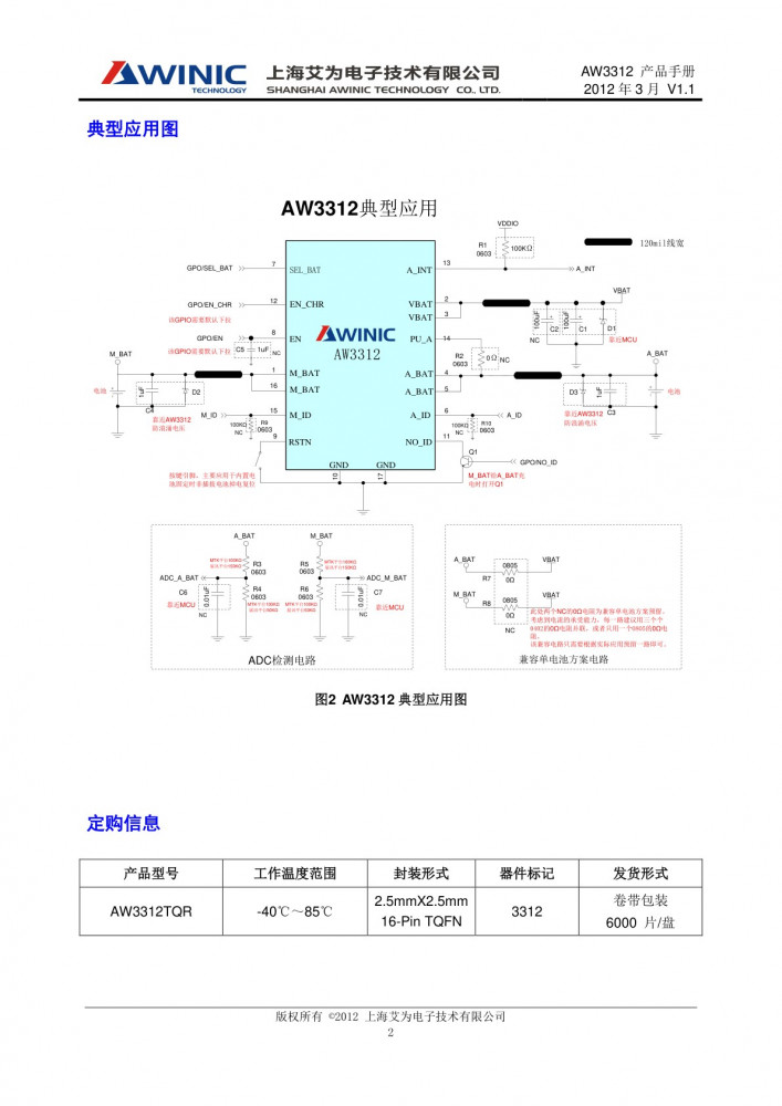 AW3312TQR datasheet page 2