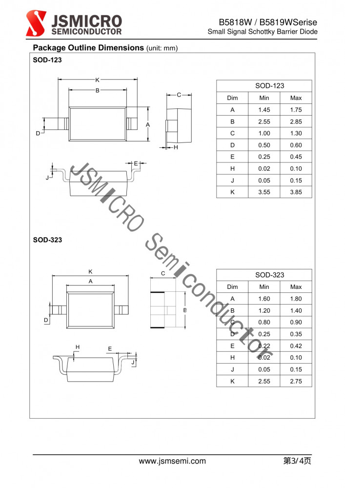 B5819WS datasheet page 3