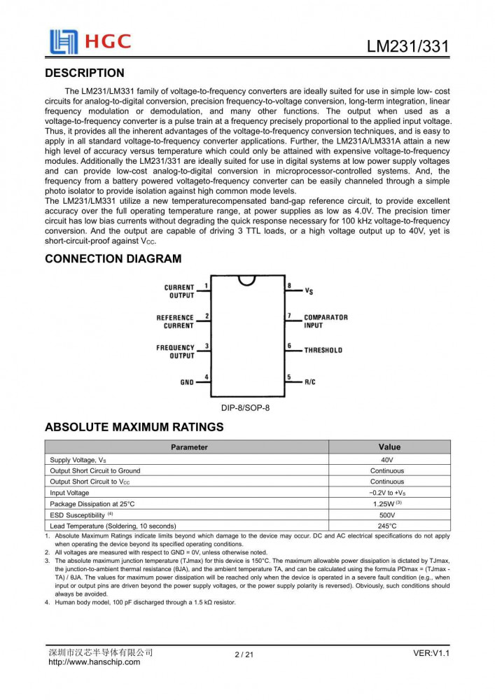 LM331ADRG datasheet page 2