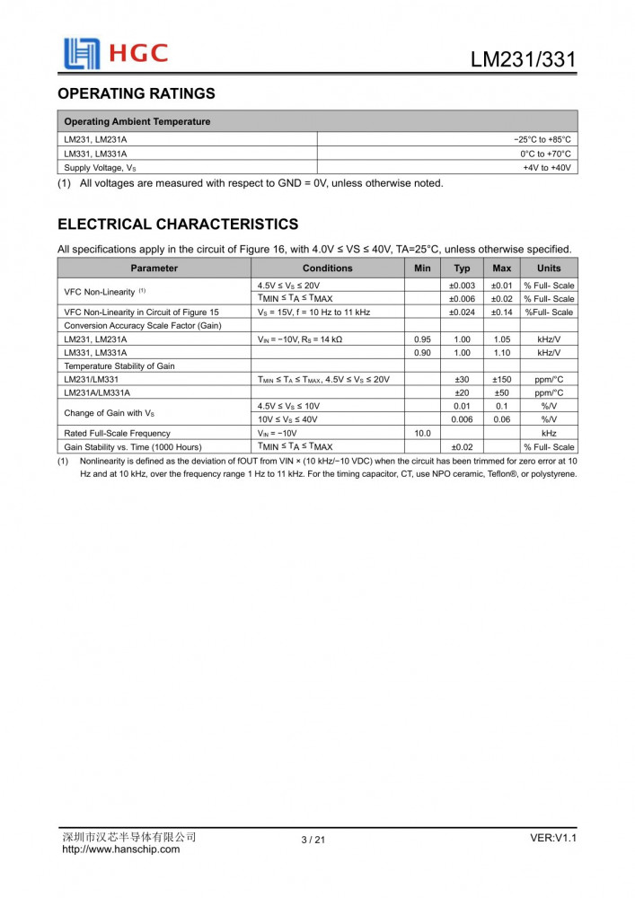 LM331ADRG datasheet page 3