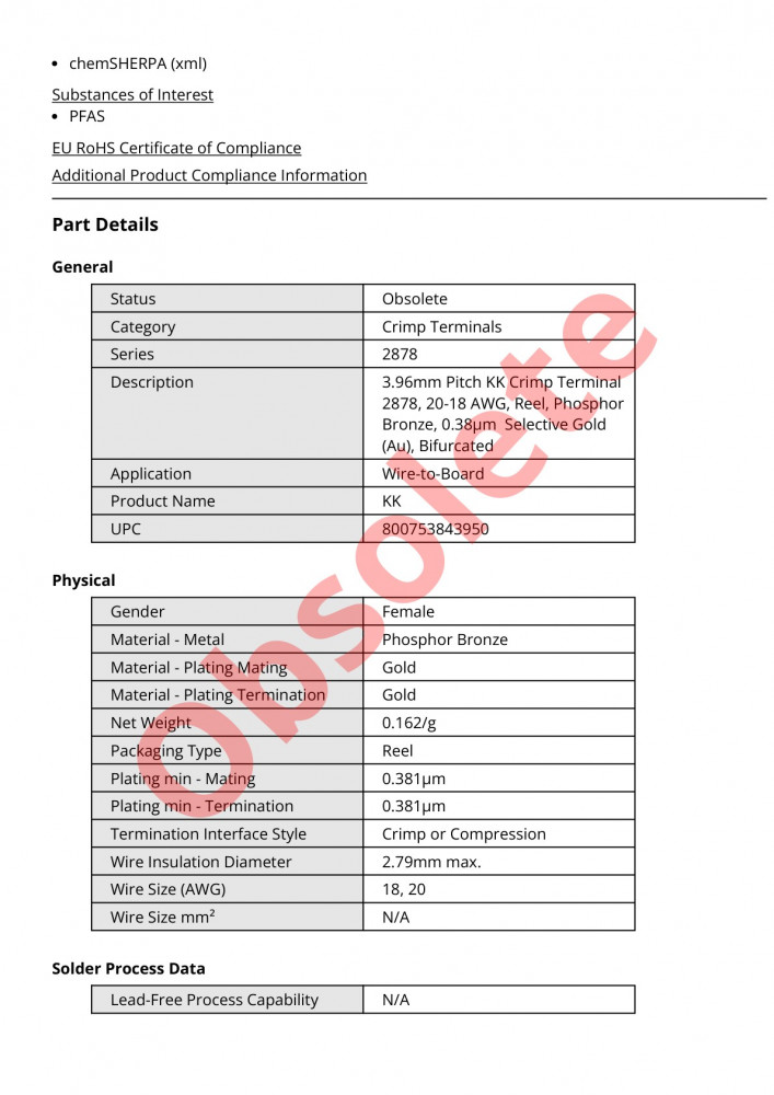 MOLEX KK 396 product specification page image 2