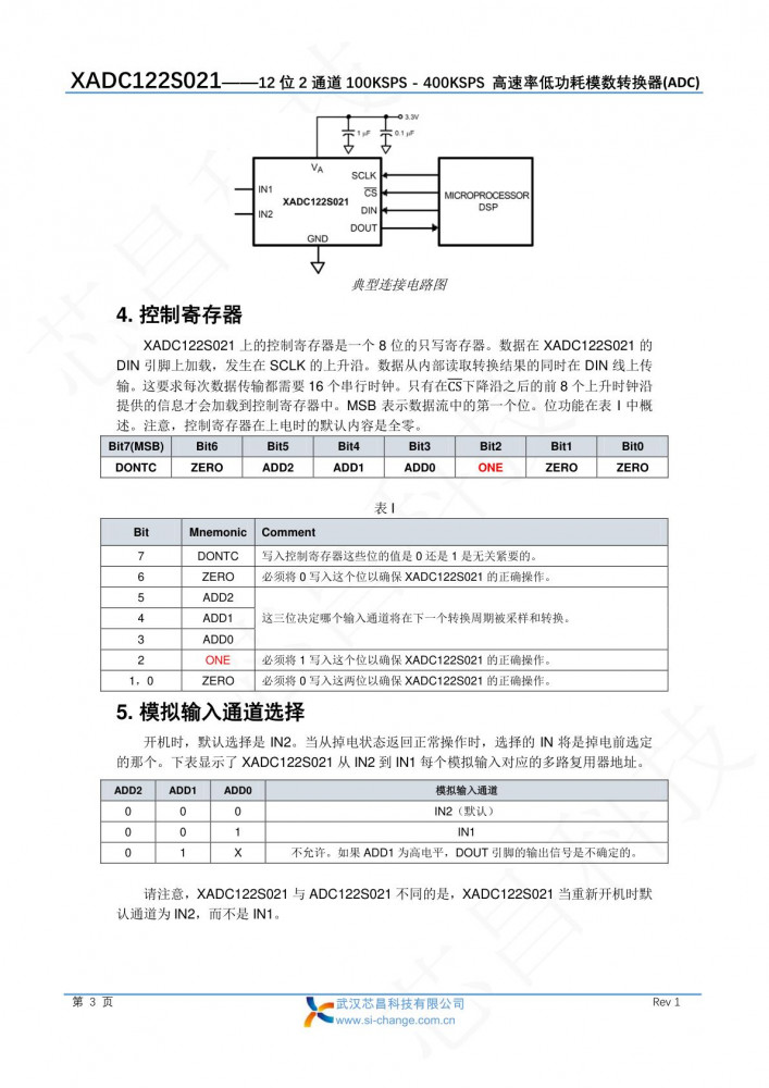 XADC122S021-XC datasheet page 3
