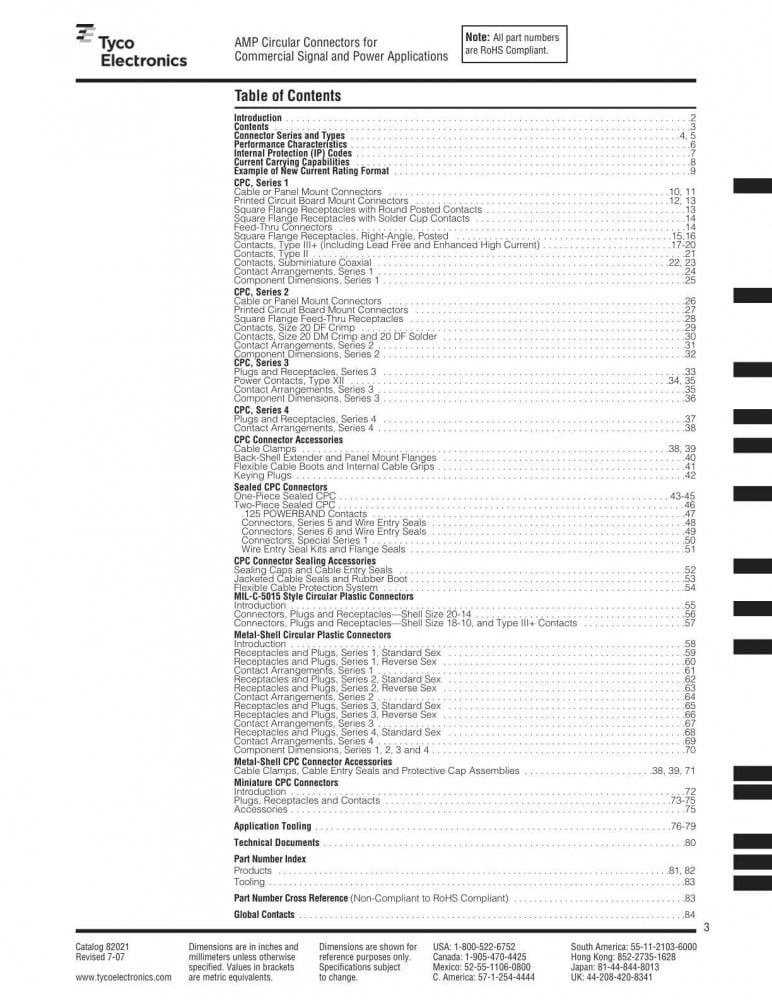 AMP circular connector catalog page 3