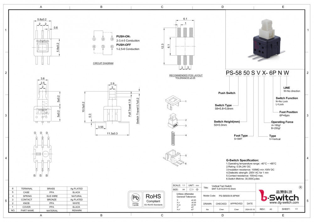 PS-5850SVB-6PLW technical document