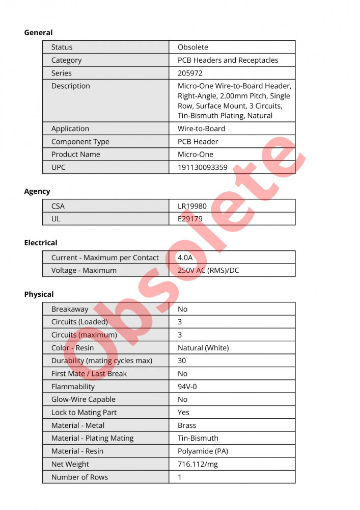 MOLEX 2059720030 technical document image 2