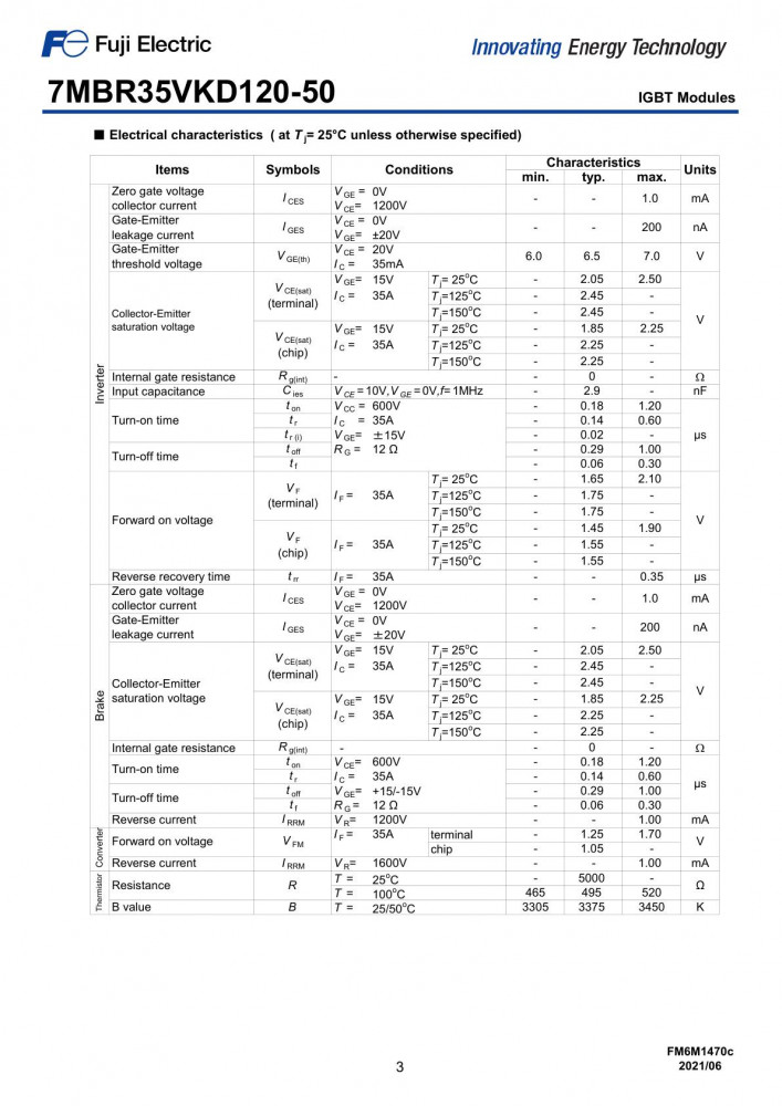 7MBR35VKD120-50 datasheet page 3