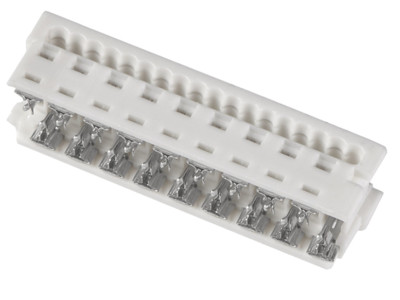 Picoflex PF-50, Low Profile, IDT Receptacle, 12 Circuits, White, Tin (Sn) Plated, Reeling Option B