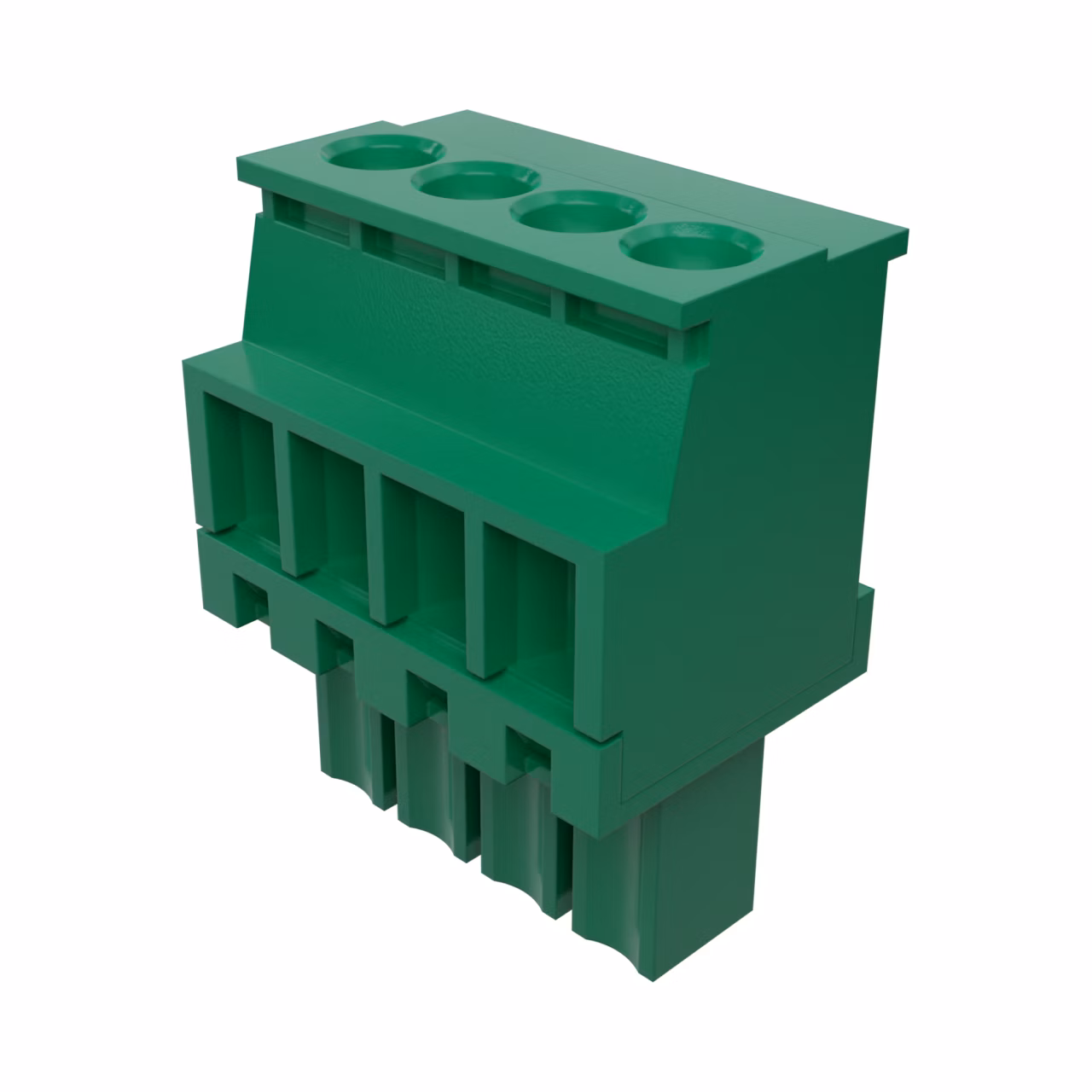 3.50mm Pitch Eurostyle Vertical Plug, Rear Wire Entry, Green Housing, Gold (Au) Plated, 4 Circuits for sale
