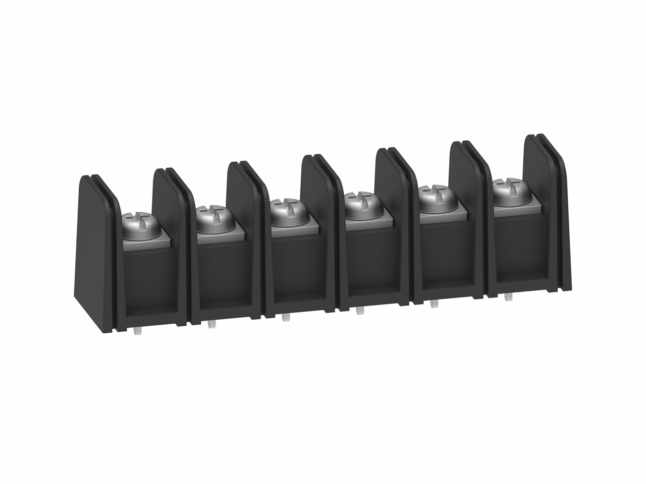 11.13mm Pitch, Single Row, Dual-Barrier Terminal Strip, without Mounting Ends, Black, 2 Circuits
