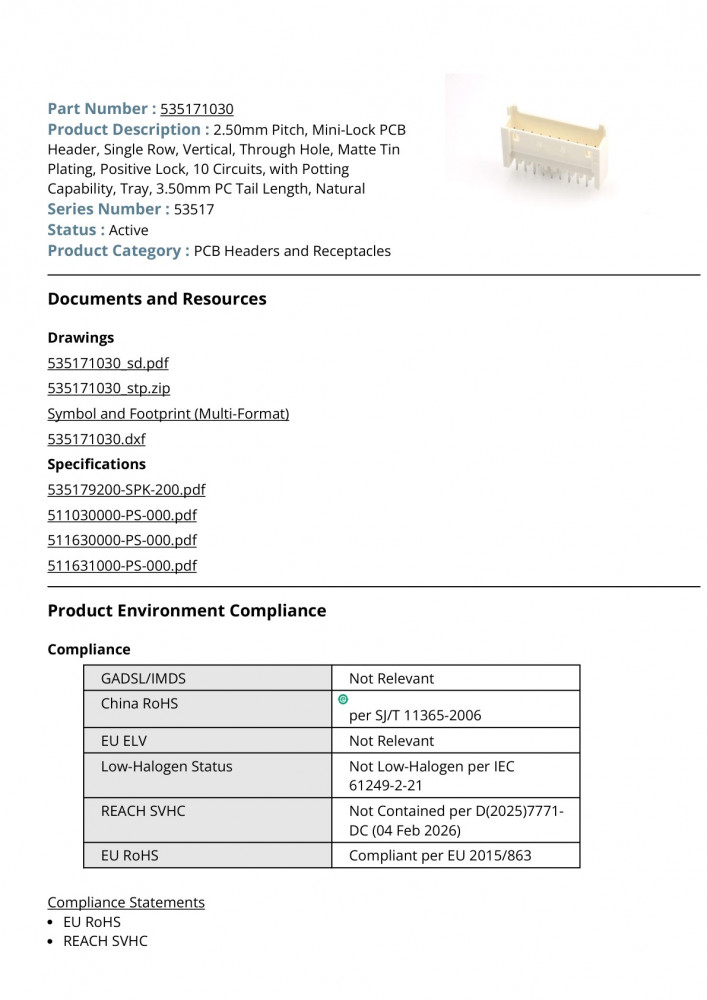 535171030 technical document page 1