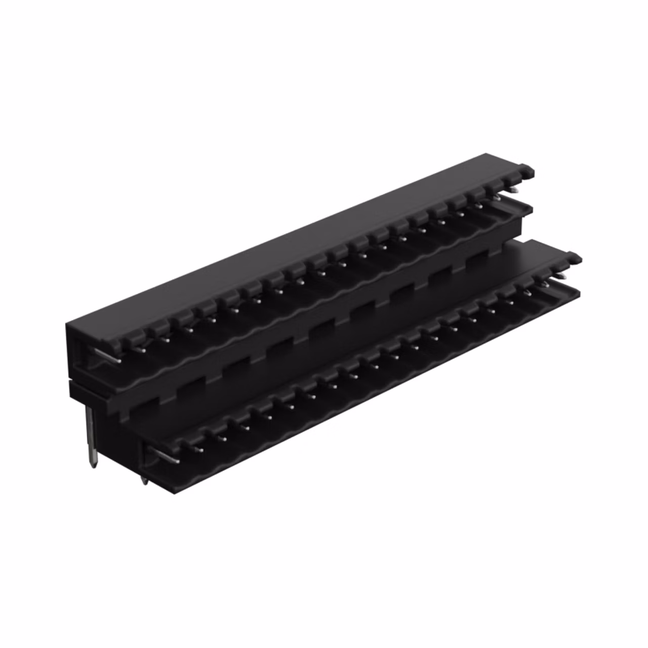 5.00mm Pitch Eurostyle Horizontal Dual Level PCB Header, Open Ends, 40 Circuits for sale