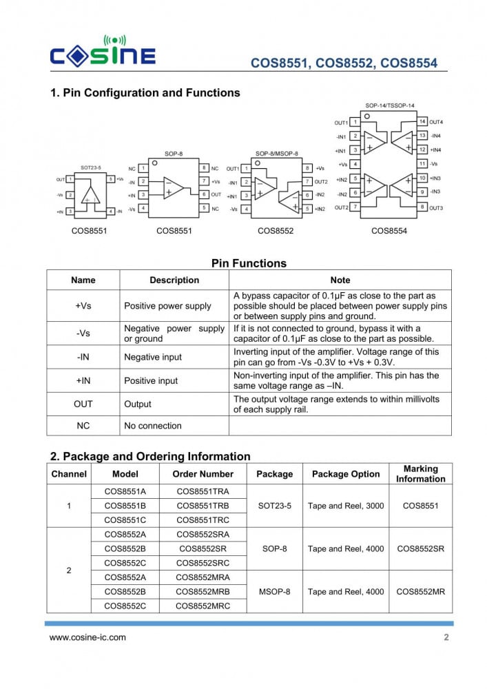 COS8552SRC datasheet page 2
