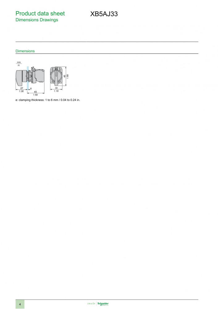 XB5AJ33 technical document page 4