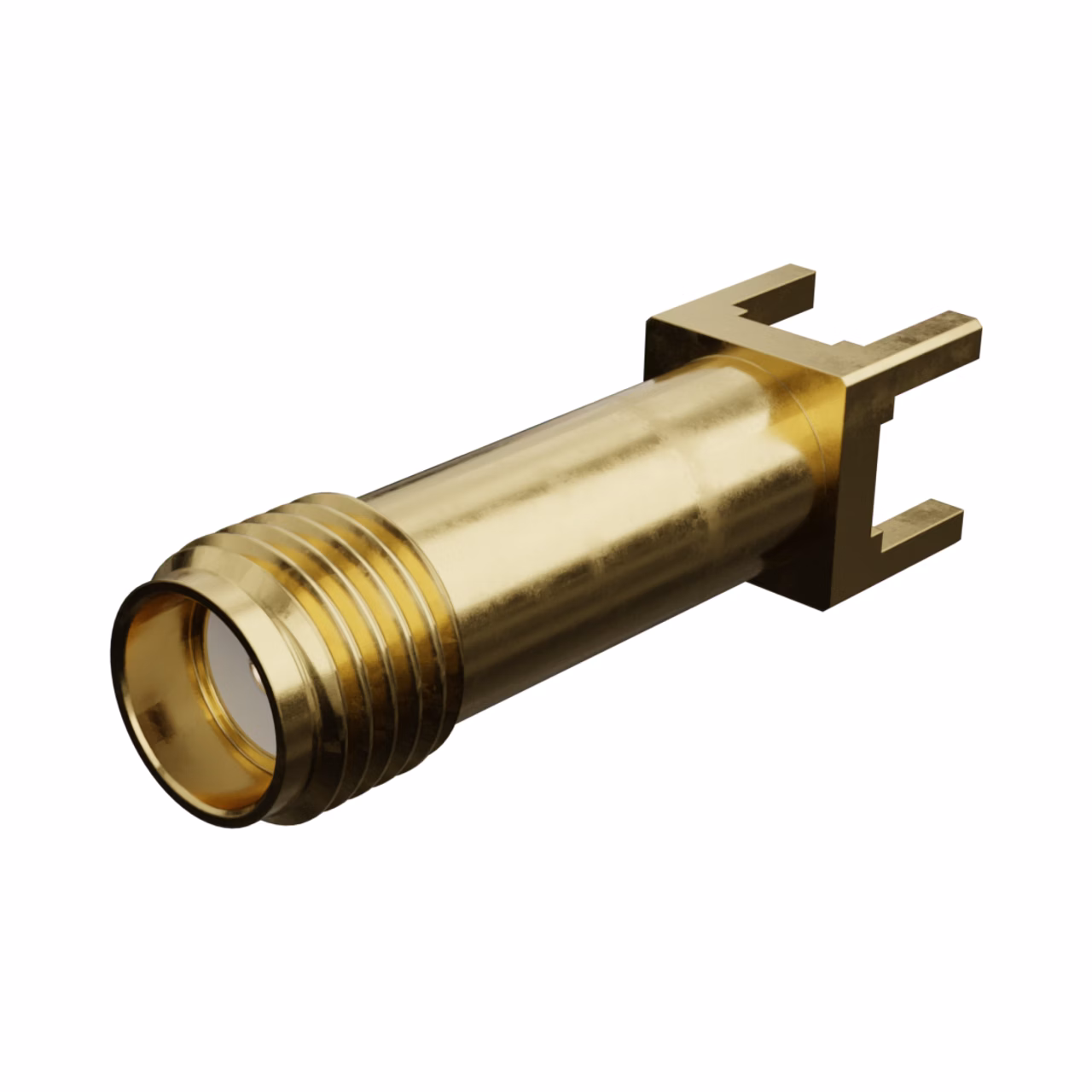 SMA Jack, Straight, PCB Receptacle, Through Hole, Brass Body, Gold (Au) Plated, Dust Cap Not Included, 50 Ohms for sale