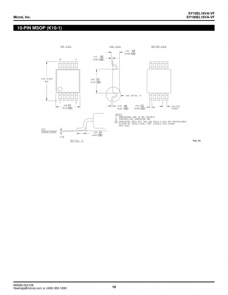 SY100EL16VDKG datasheet page 10
