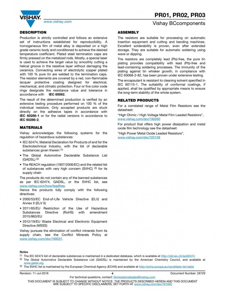 PR02 datasheet page 4