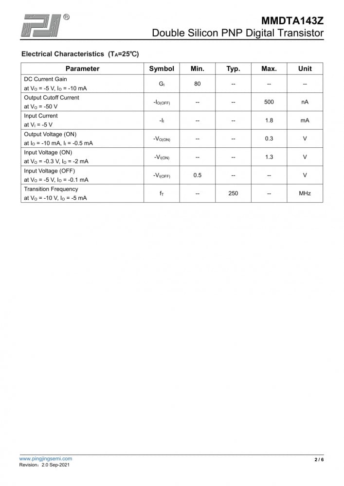 MMDTA143Z datasheet page 2