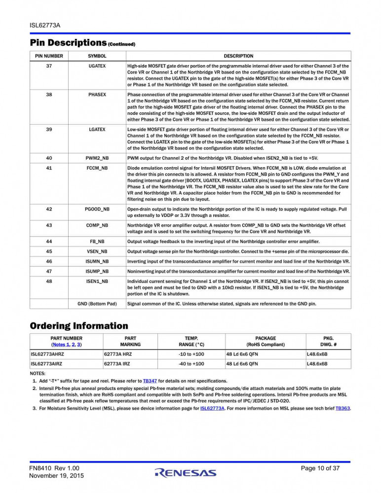 ISL62773A datasheet page 10