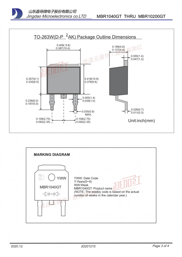 MBR10150CG datasheet page 3