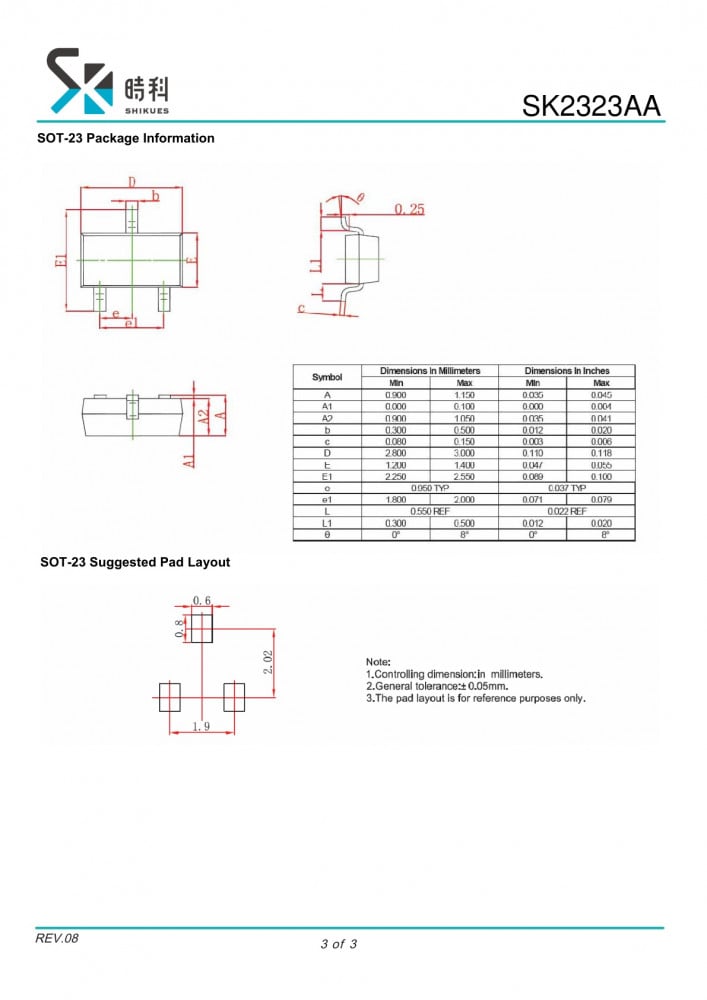 SK2323AA datasheet page 3