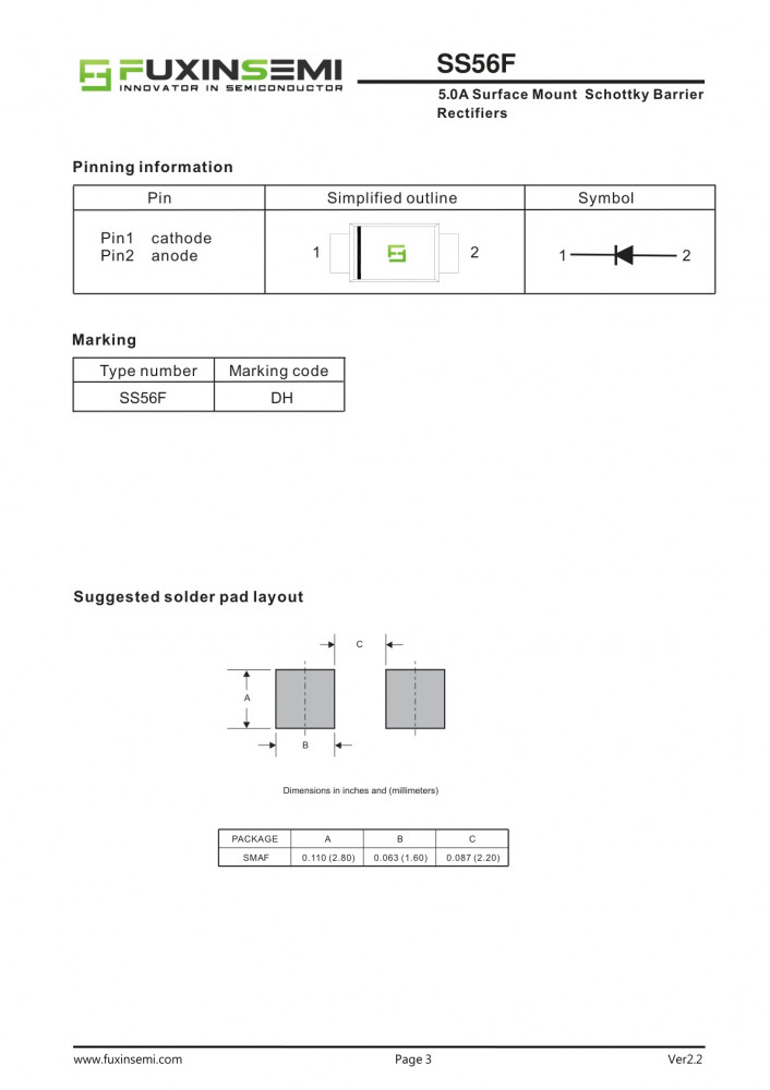 SS56F datasheet page 3