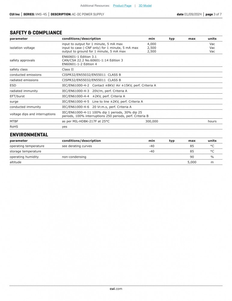 CUI VMS-45-12 datasheet page 3