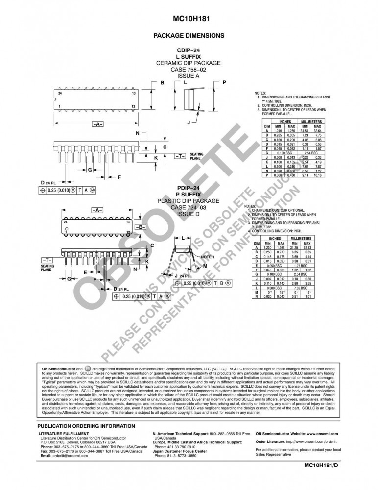 MC10H181 datasheet page 6
