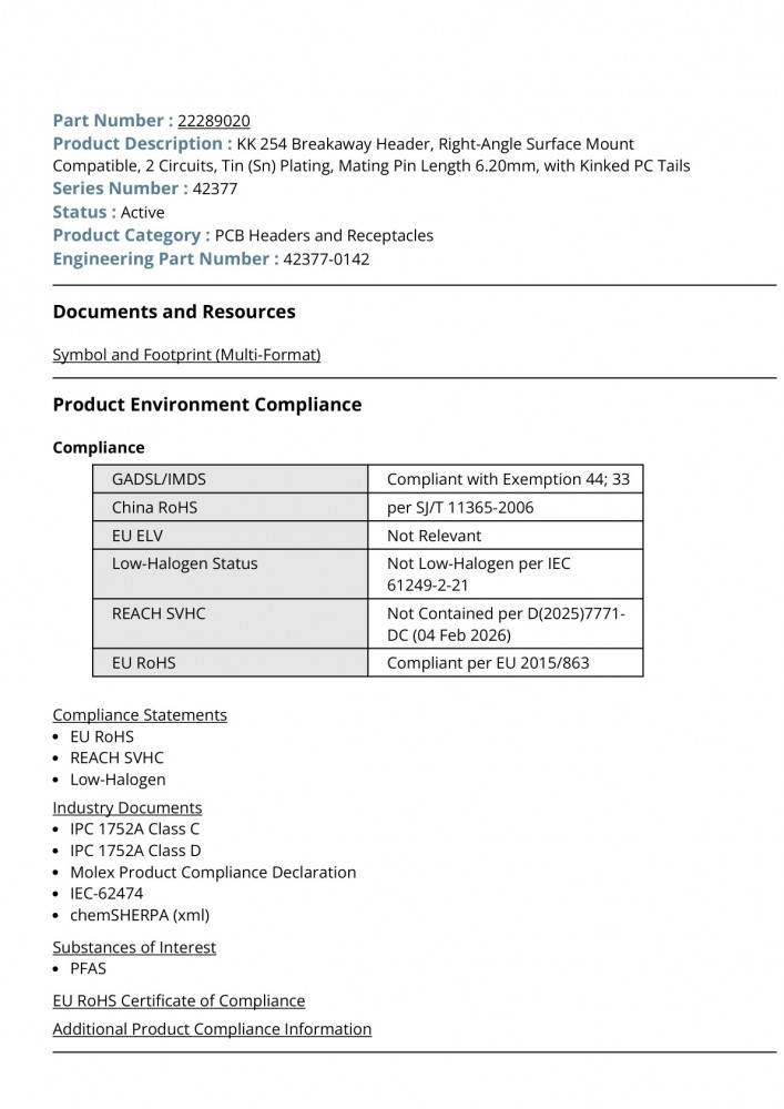 Product document image, page 1