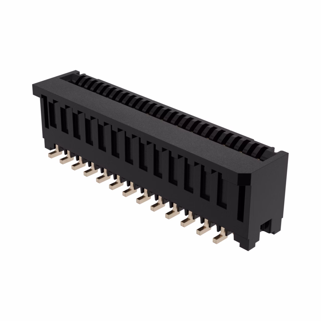 Easy-On FFC/FPC Connector, 0.50mm Pitch, Surface Mount, Vertical, Non-ZIF, Reverse Footprint, Tin Bismuth Plating, Long Terminal Type, Black, 26 Circuits for sale