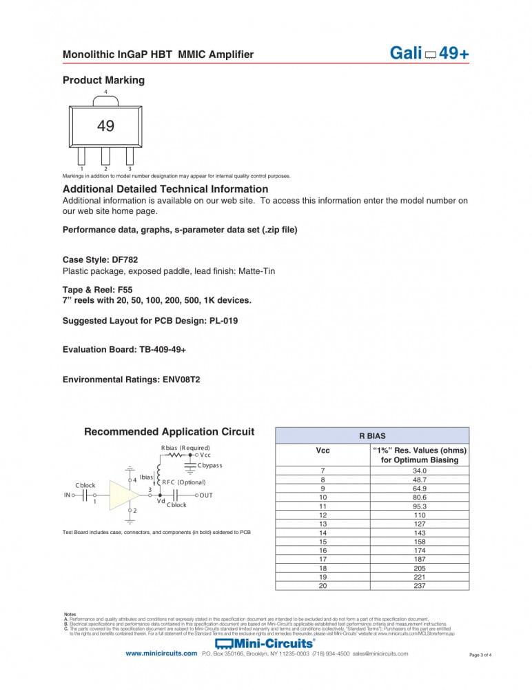 GALI-49+ datasheet page 3