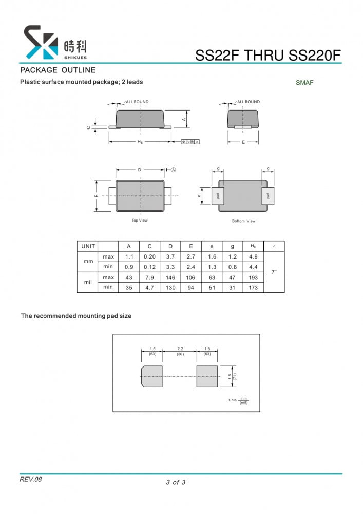 SS22F datasheet page 3