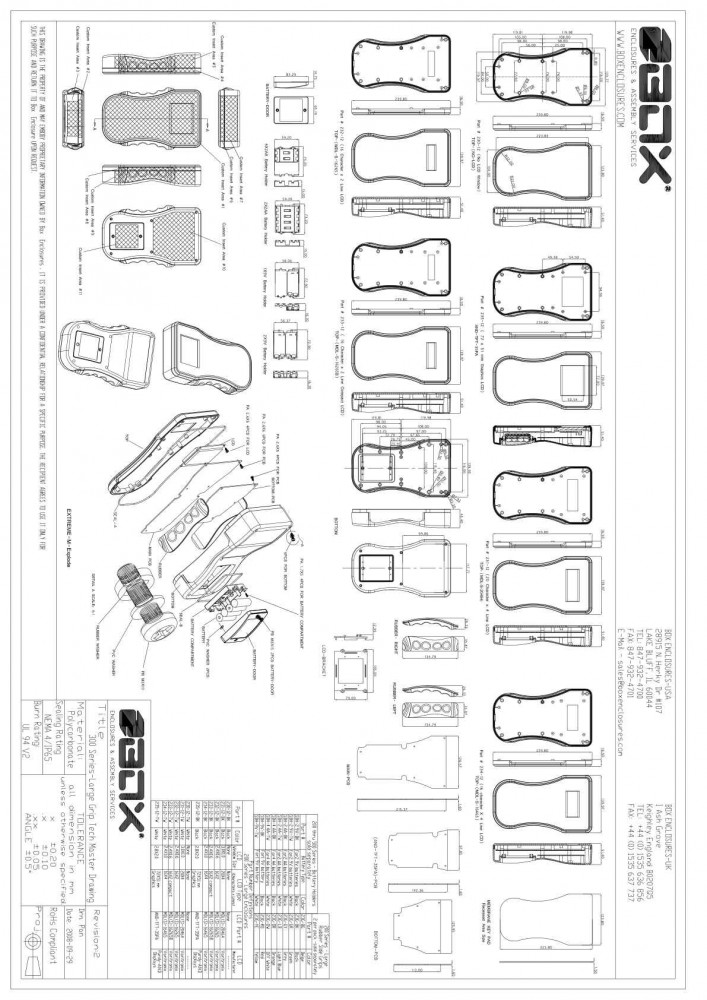 Box Enclosures product drawing reference