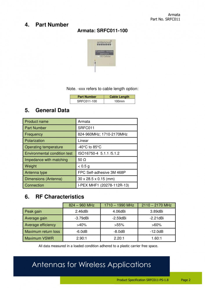 SRFC011-150 technical document page 2