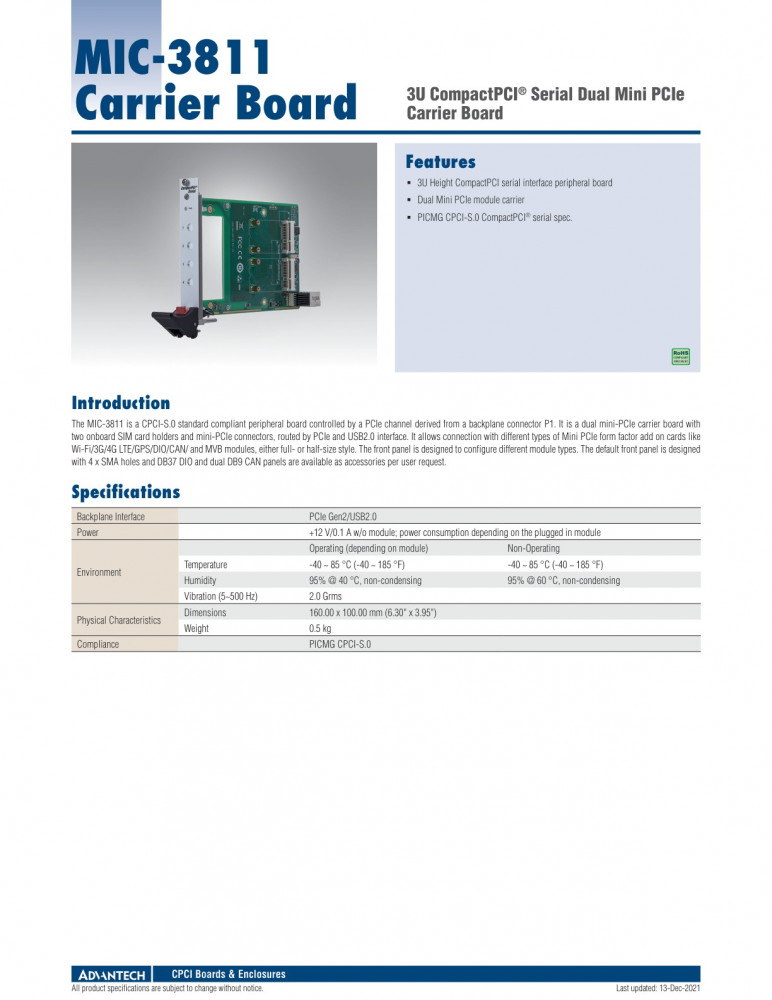 MIC-3811 technical document page 1