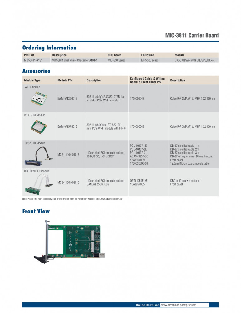 MIC-3811 technical document page 2