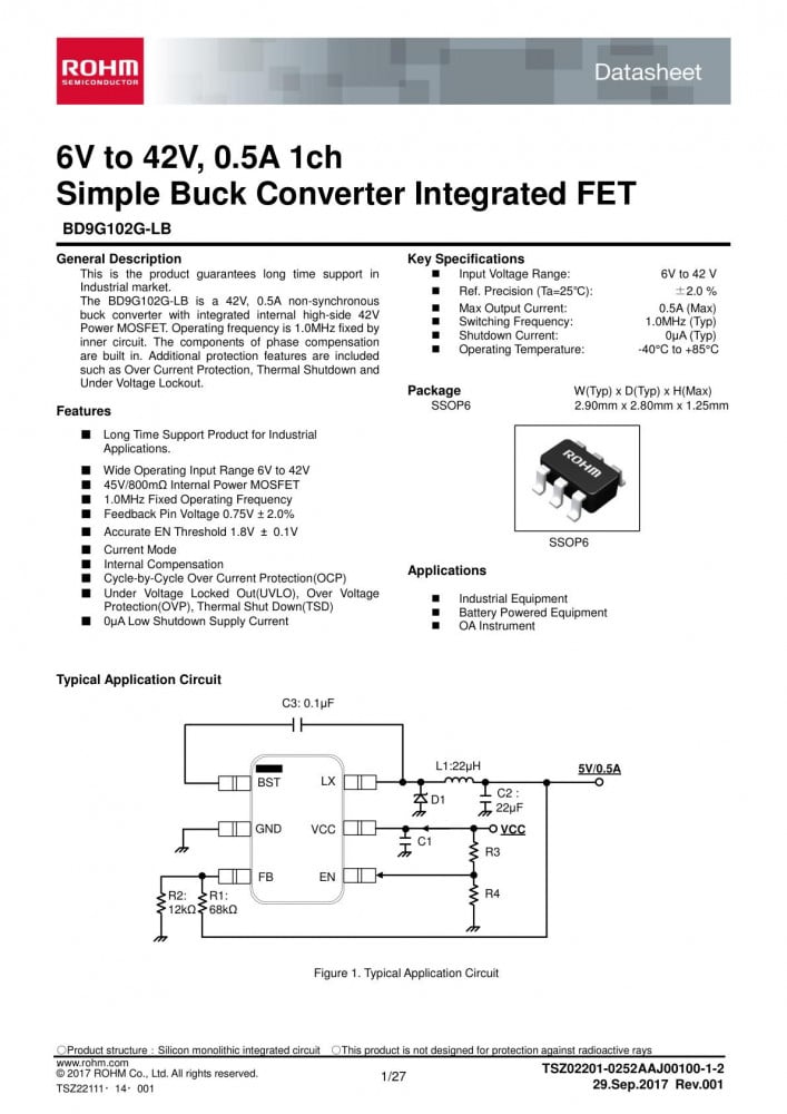 BD9G102G-LBTR datasheet page 1