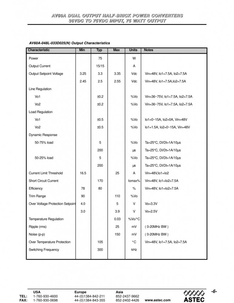 AV60A technical document page 6