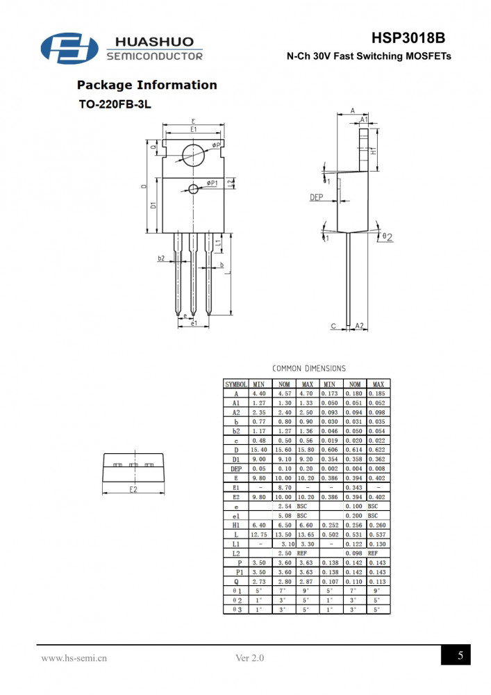HSP3018B datasheet page 5
