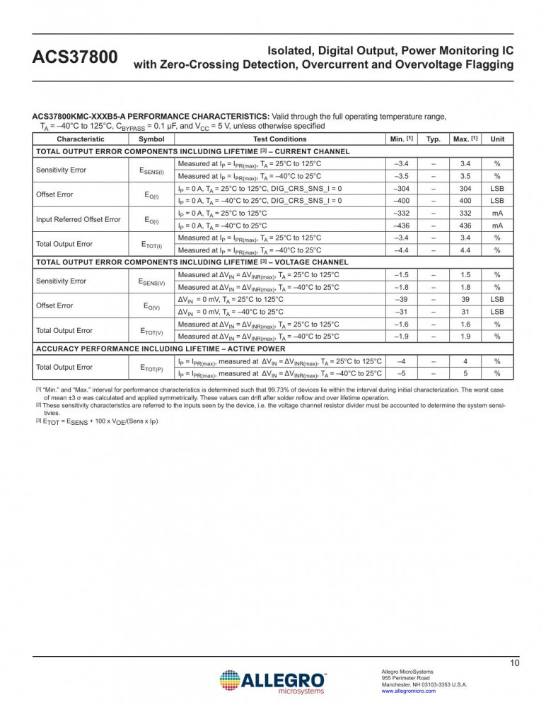 ACS37800 datasheet page 10