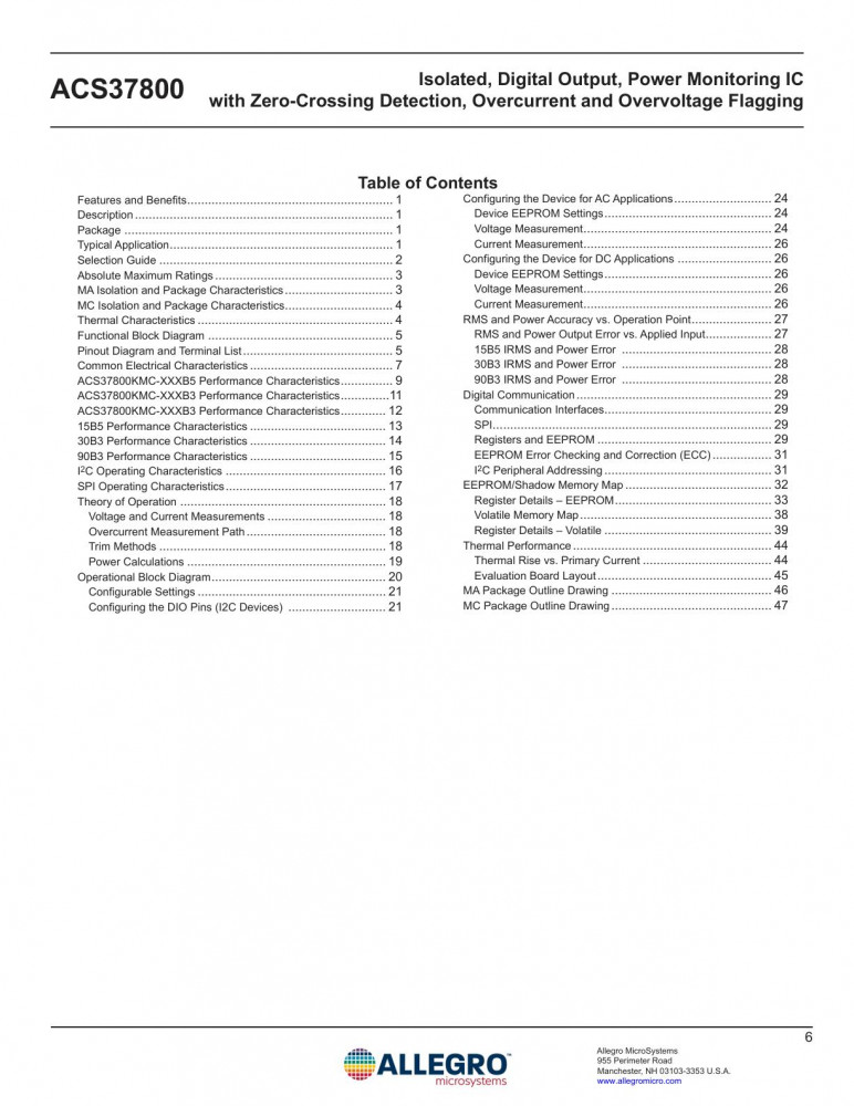 ACS37800 datasheet page 6