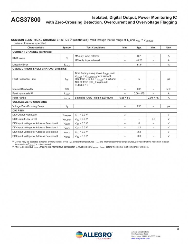 ACS37800 datasheet page 8
