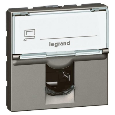 Arteor™ - RJ45 socket category 6 STP 2 modules - Magnesium