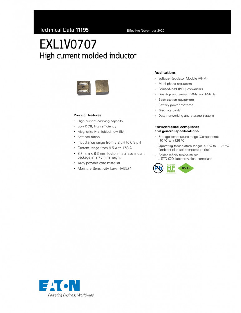EXL1V0707 datasheet page 1