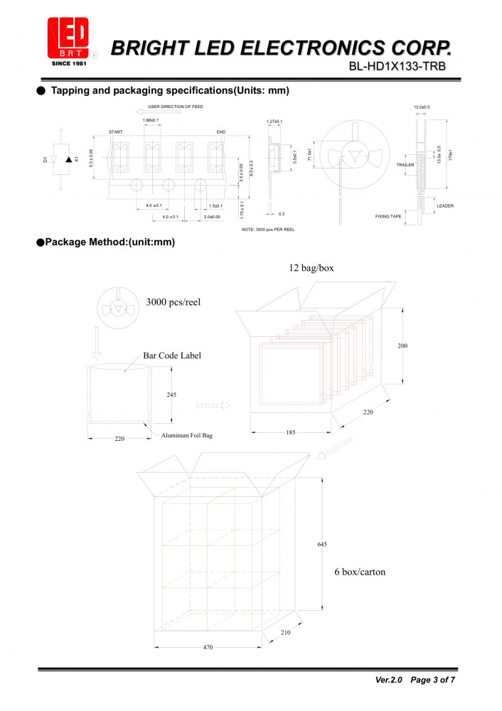 BL-HD1X133-TRB datasheet page 3