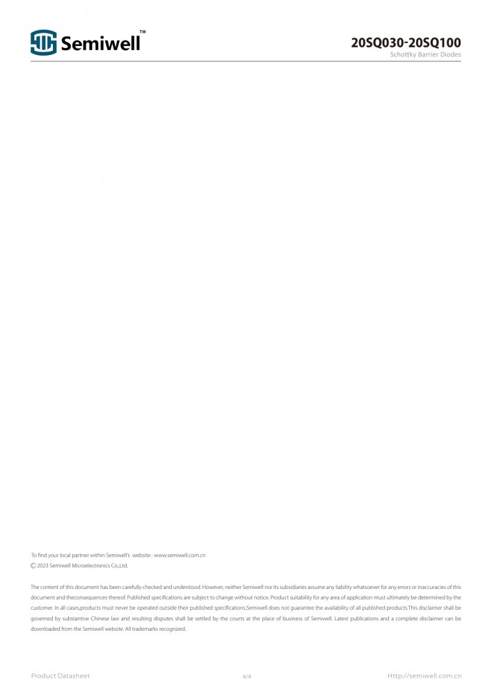 Semiwell 20SQ rectifier datasheet page 4