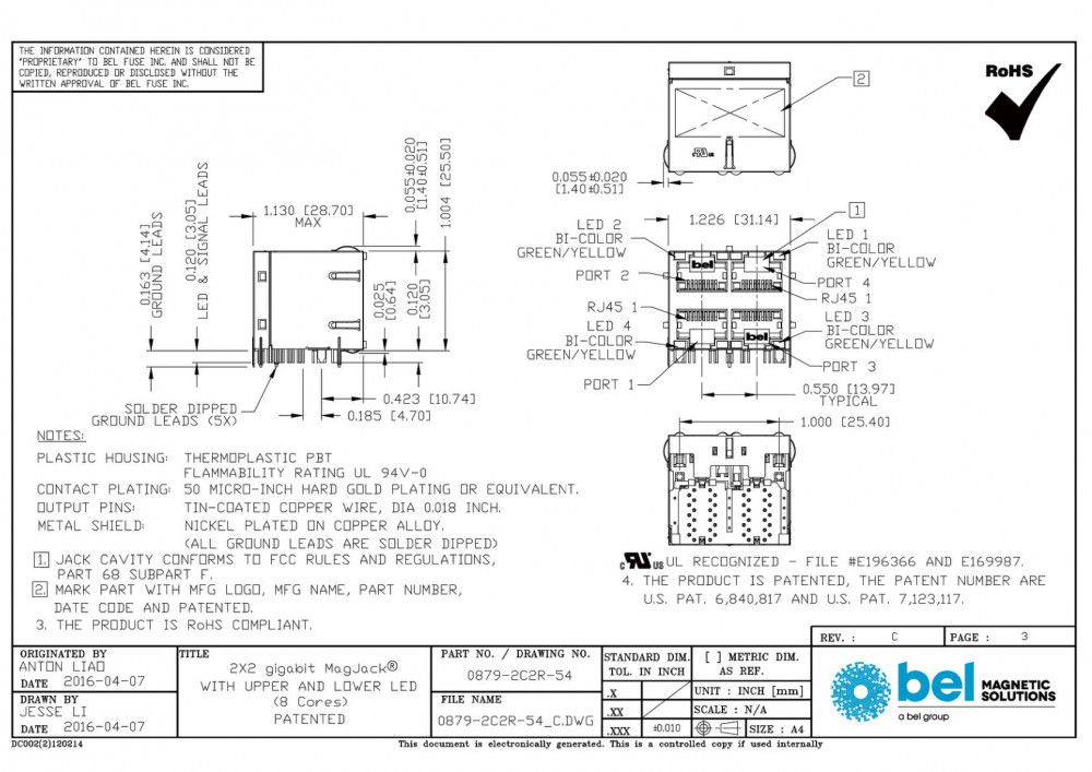 0879-2C2R-54 technical drawing page 2