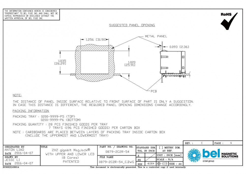 0879-2C2R-54 technical drawing page 5