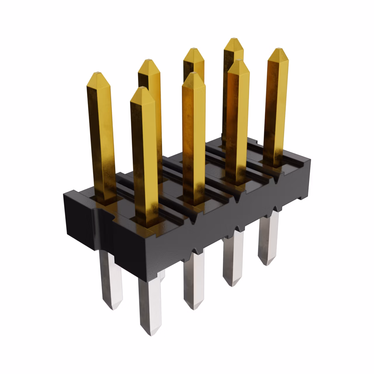 Milli-Grid Header, Vertical, Surface Mount, 8 Circuits, 0.76µm Gold (Au) Plating, Mating Pin Length 3.80mm, with Pegs, Tube, Lead-Free
