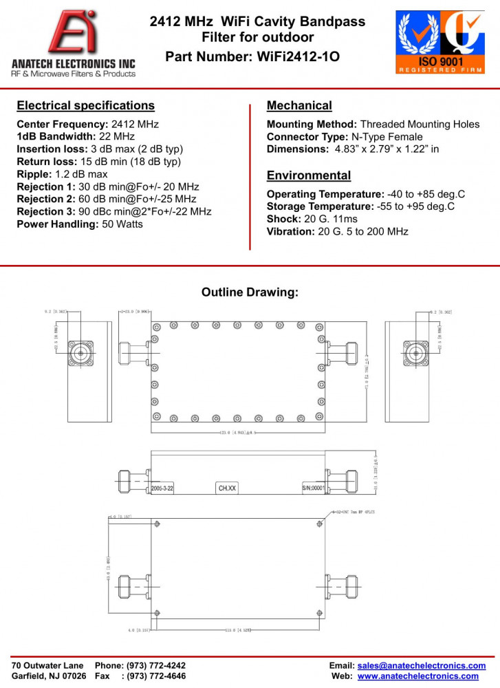 WIFI2412-1O outline drawing