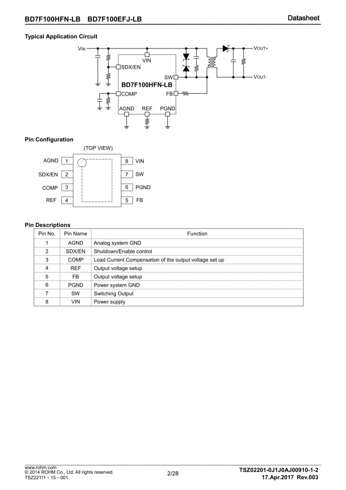 BD7F100HFN-LBTR datasheet page 2